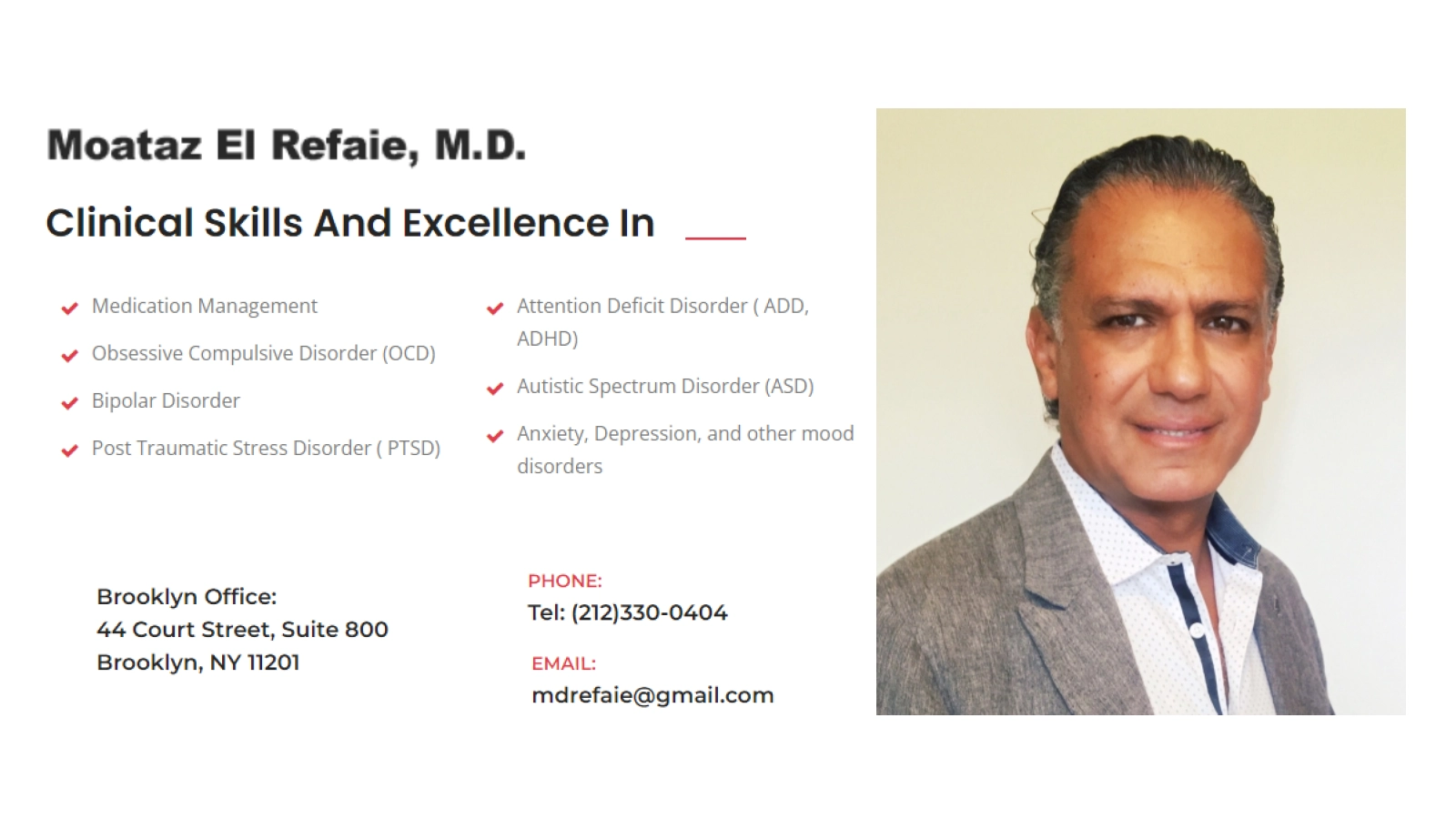 Patient Registration | Moataz El Refaie, M.D - Brooklyn, NY